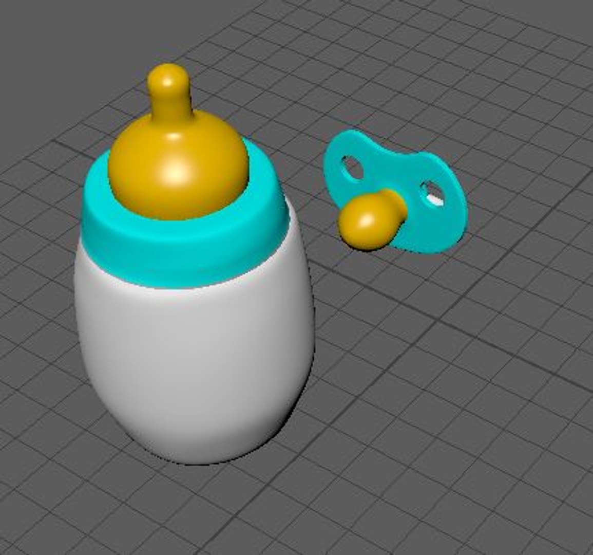 3D Baby Bottle Pacifier - TurboSquid 1292121