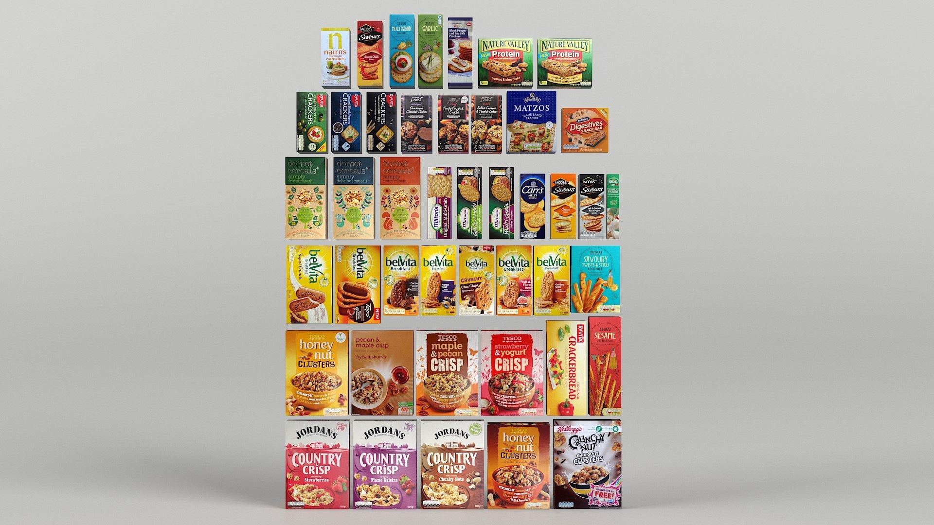 Crackers Biscuits Snack 3d Model