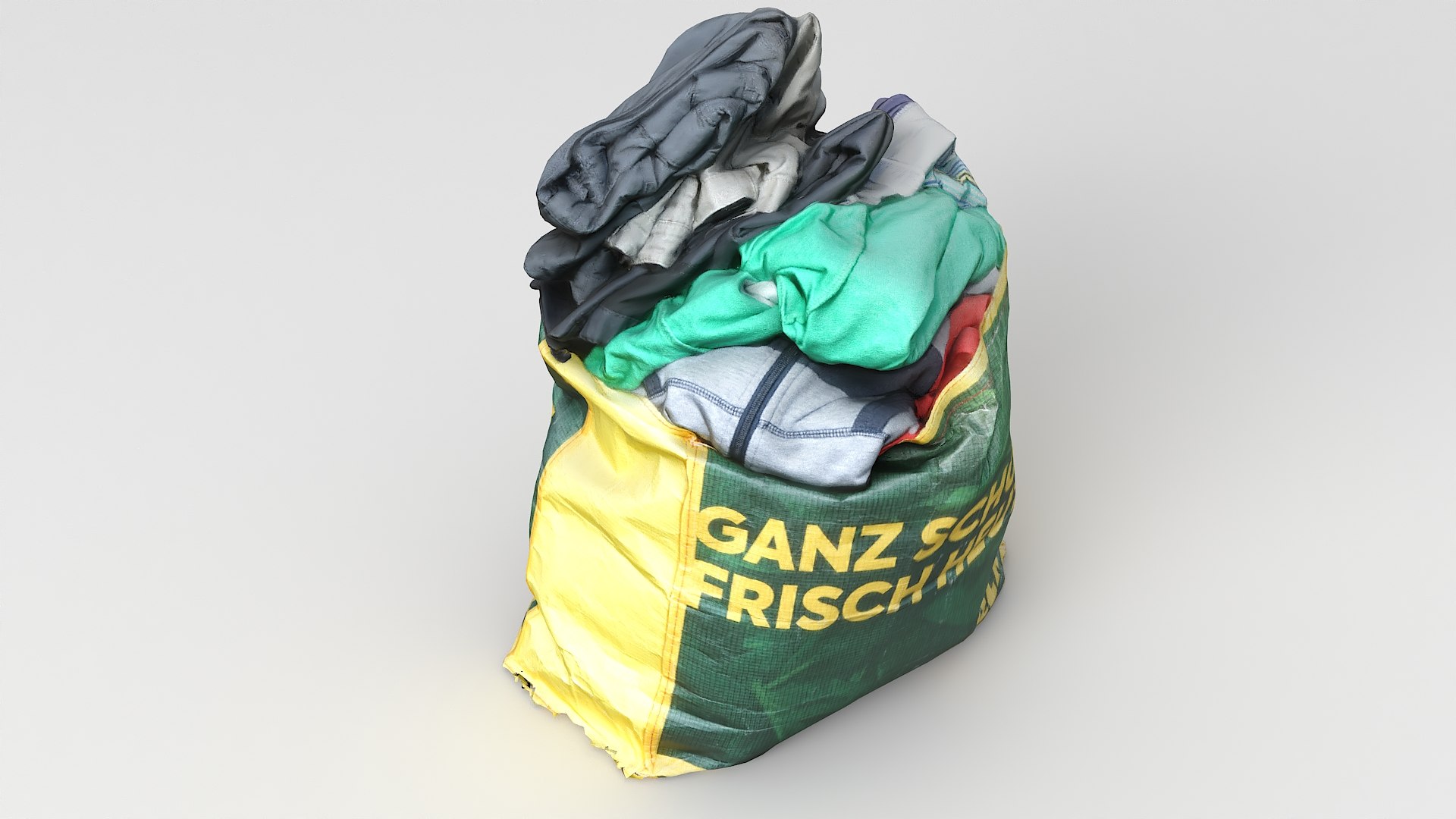 3D Model Bag43 With Clothes - TurboSquid 1923628