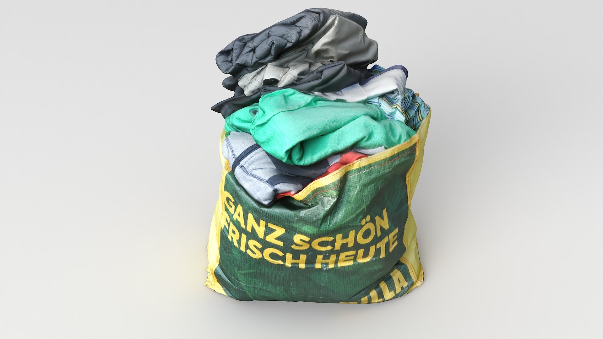 3D Model Bag43 With Clothes - TurboSquid 1923628