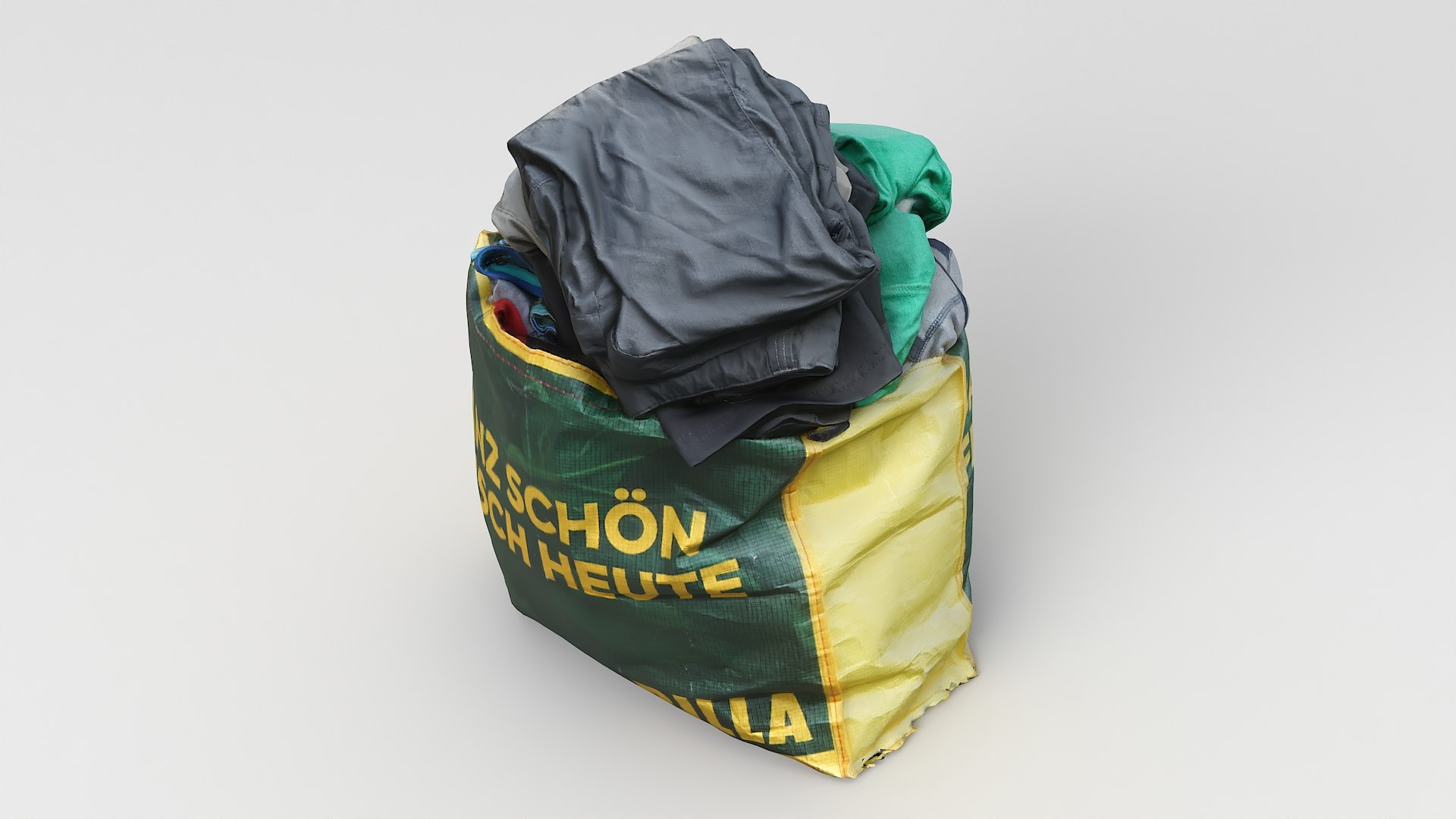 3D Model Bag43 With Clothes - TurboSquid 1923628