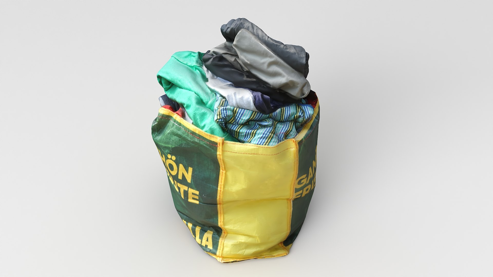 3D Model Bag43 With Clothes - TurboSquid 1923628