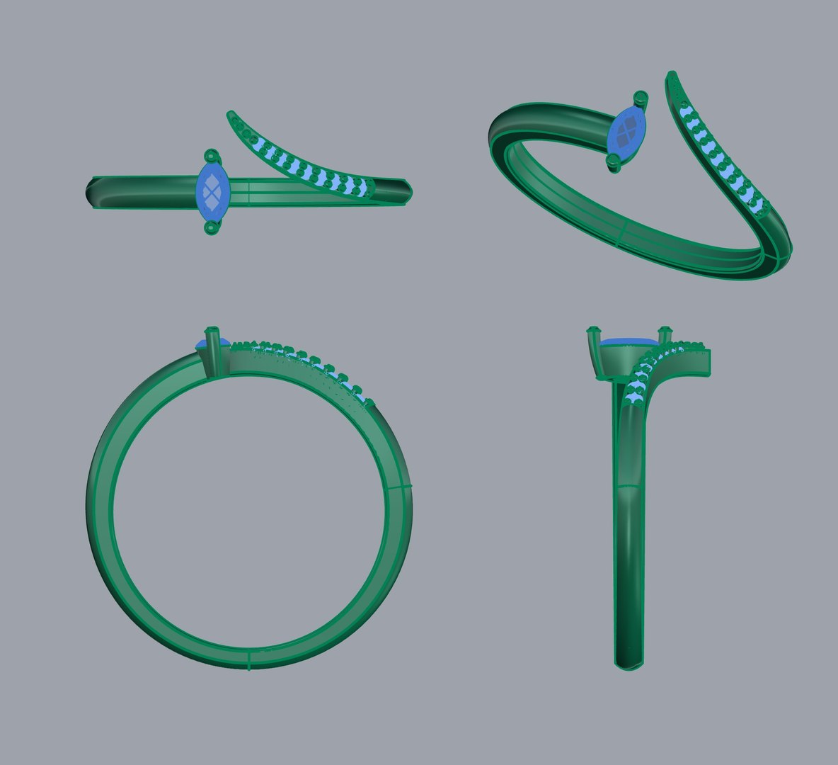 3D Engagement Ring For Women - TurboSquid 2333508