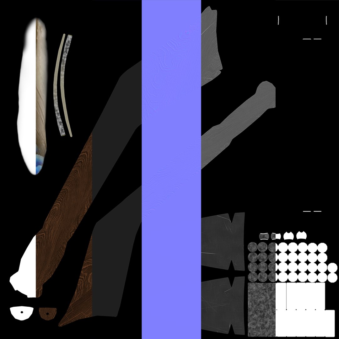 3D Gunstock War Club Model - TurboSquid 2050237