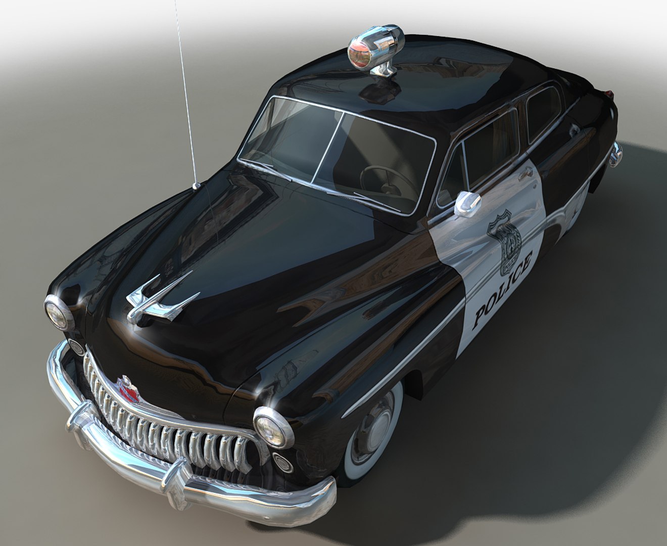 Generic Retro Police Cars 3D - TurboSquid 1337942