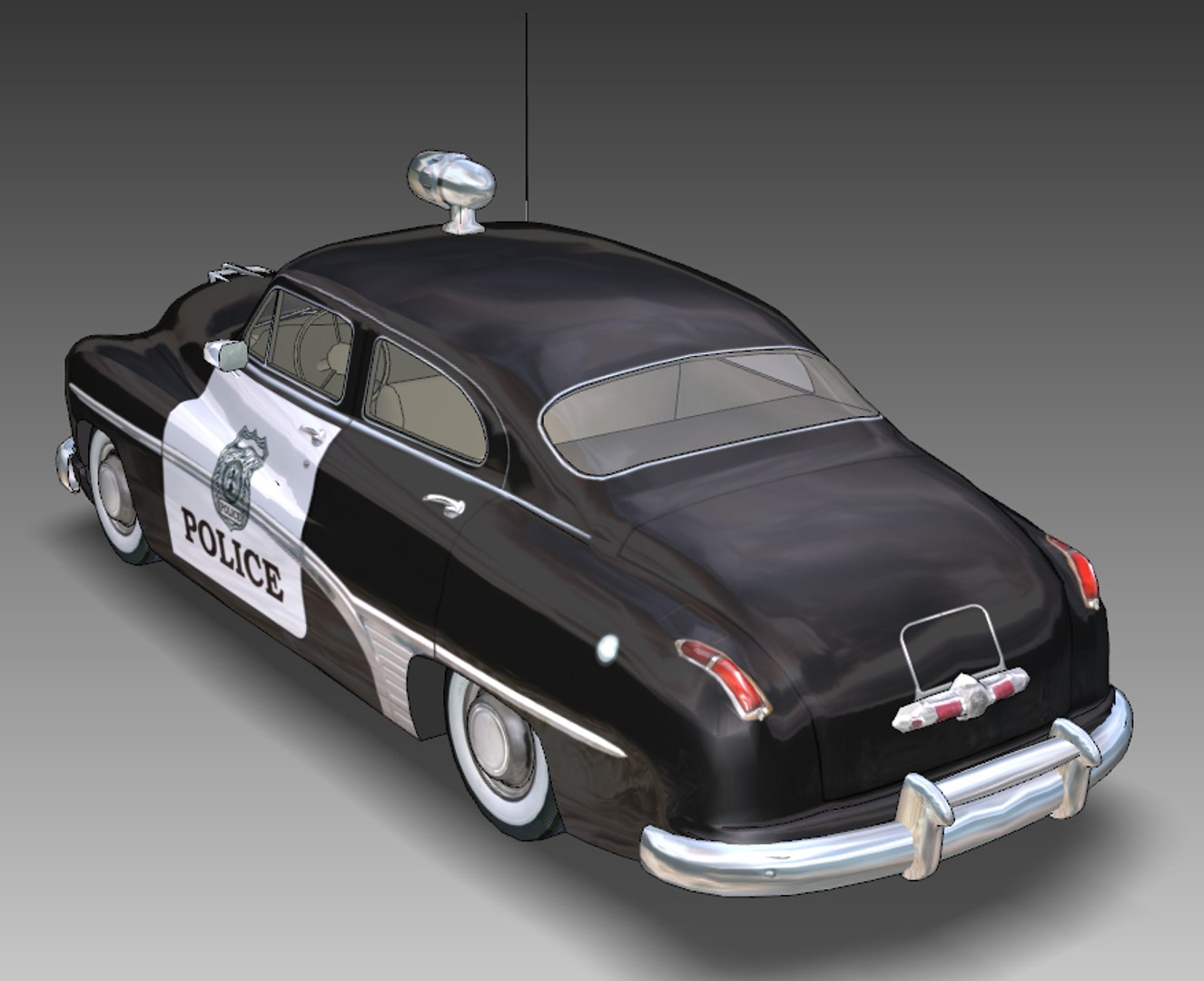 Generic Retro Police Cars 3D - TurboSquid 1337942