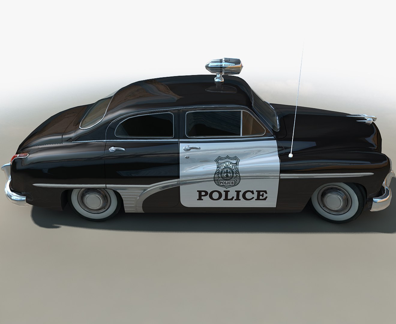 Generic Retro Police Cars 3D - TurboSquid 1337942