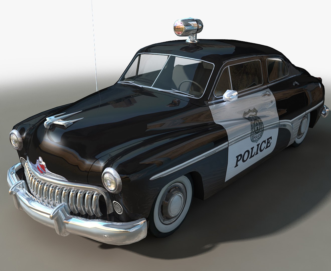 Generic Retro Police Cars 3D - TurboSquid 1337942