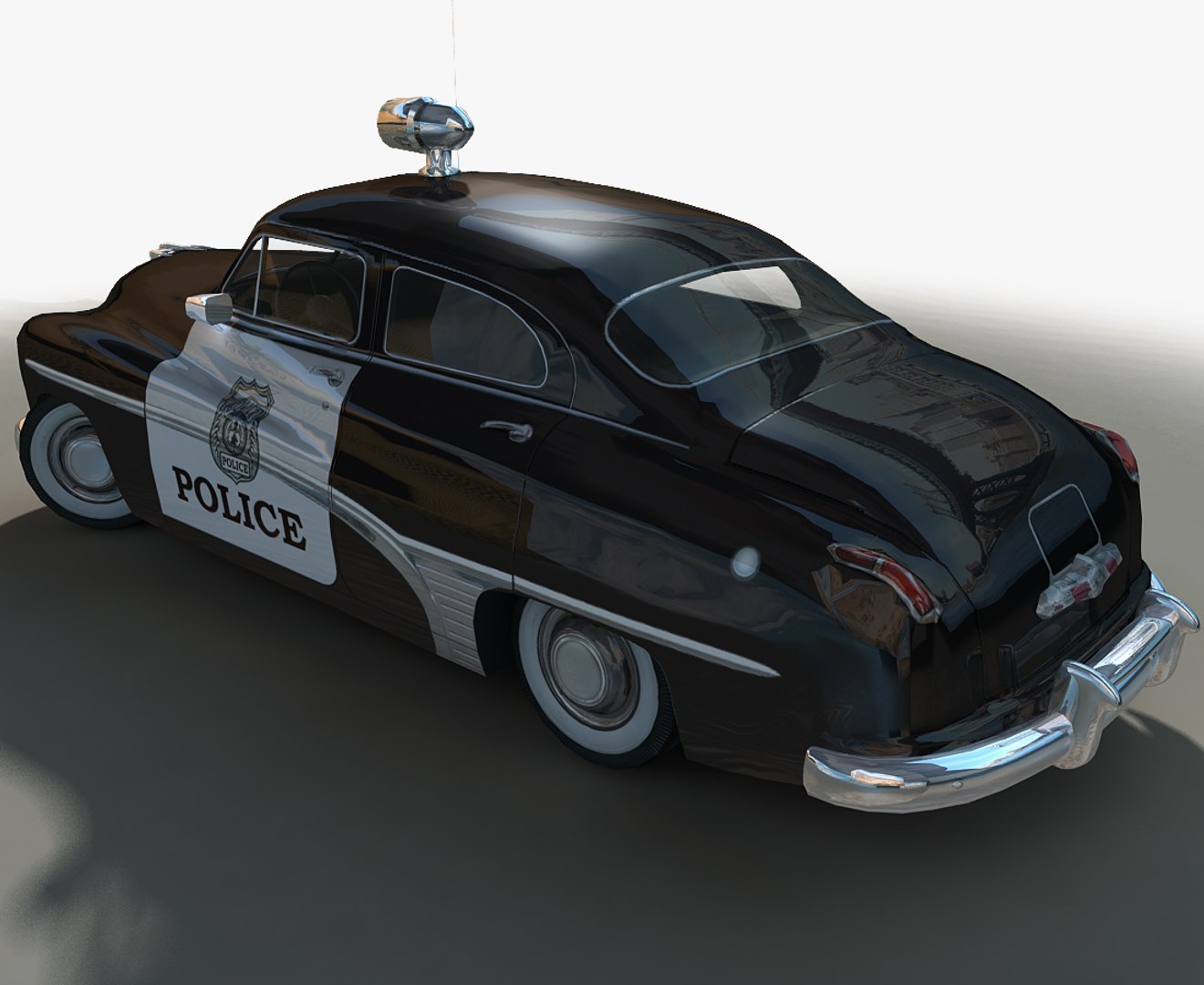 Generic Retro Police Cars 3D - TurboSquid 1337942