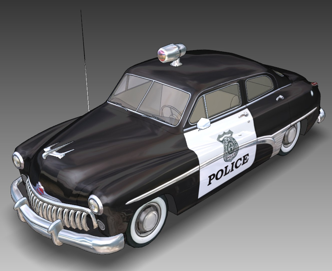 Generic Retro Police Cars 3D - TurboSquid 1337942