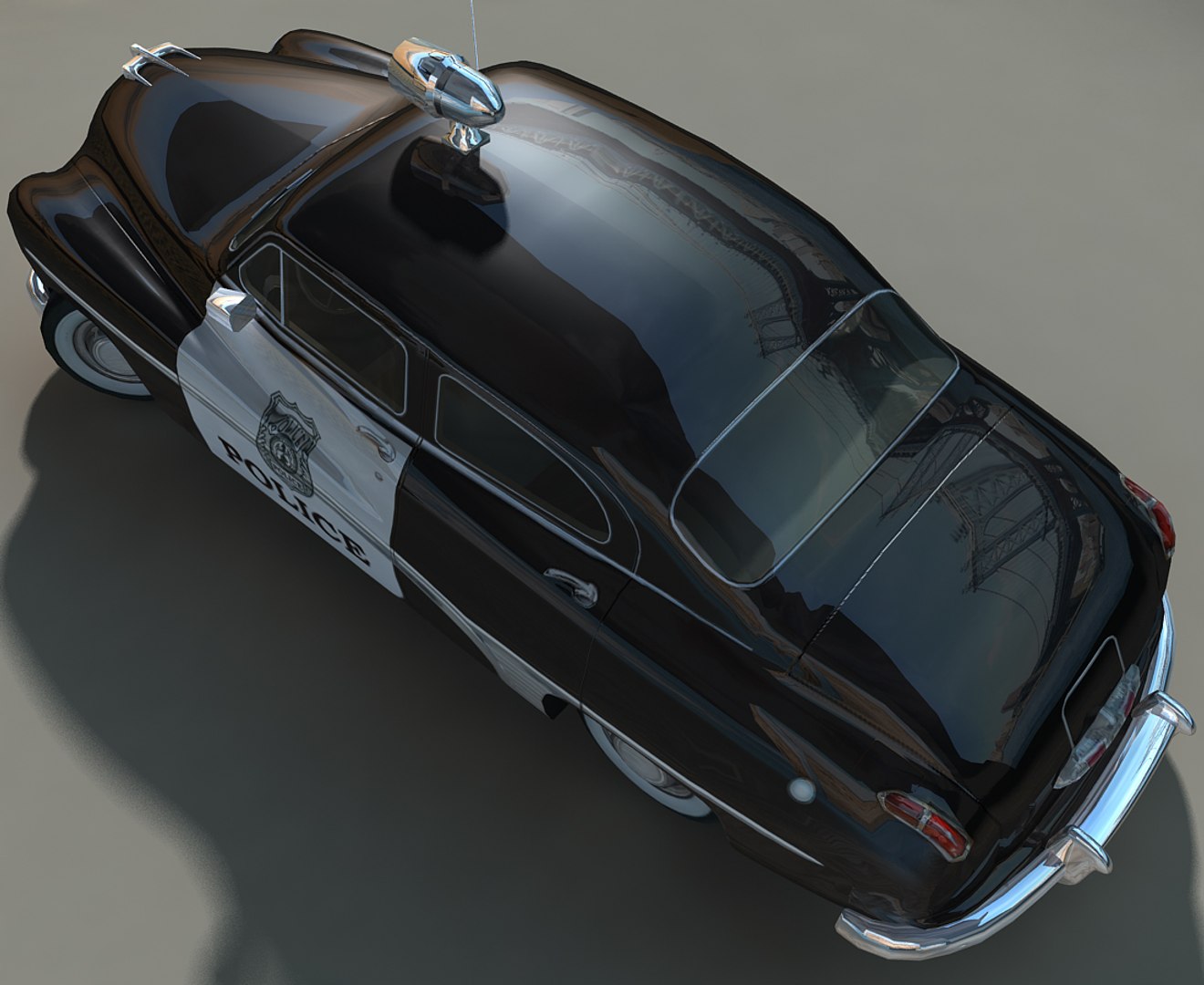 Generic Retro Police Cars 3D - TurboSquid 1337942