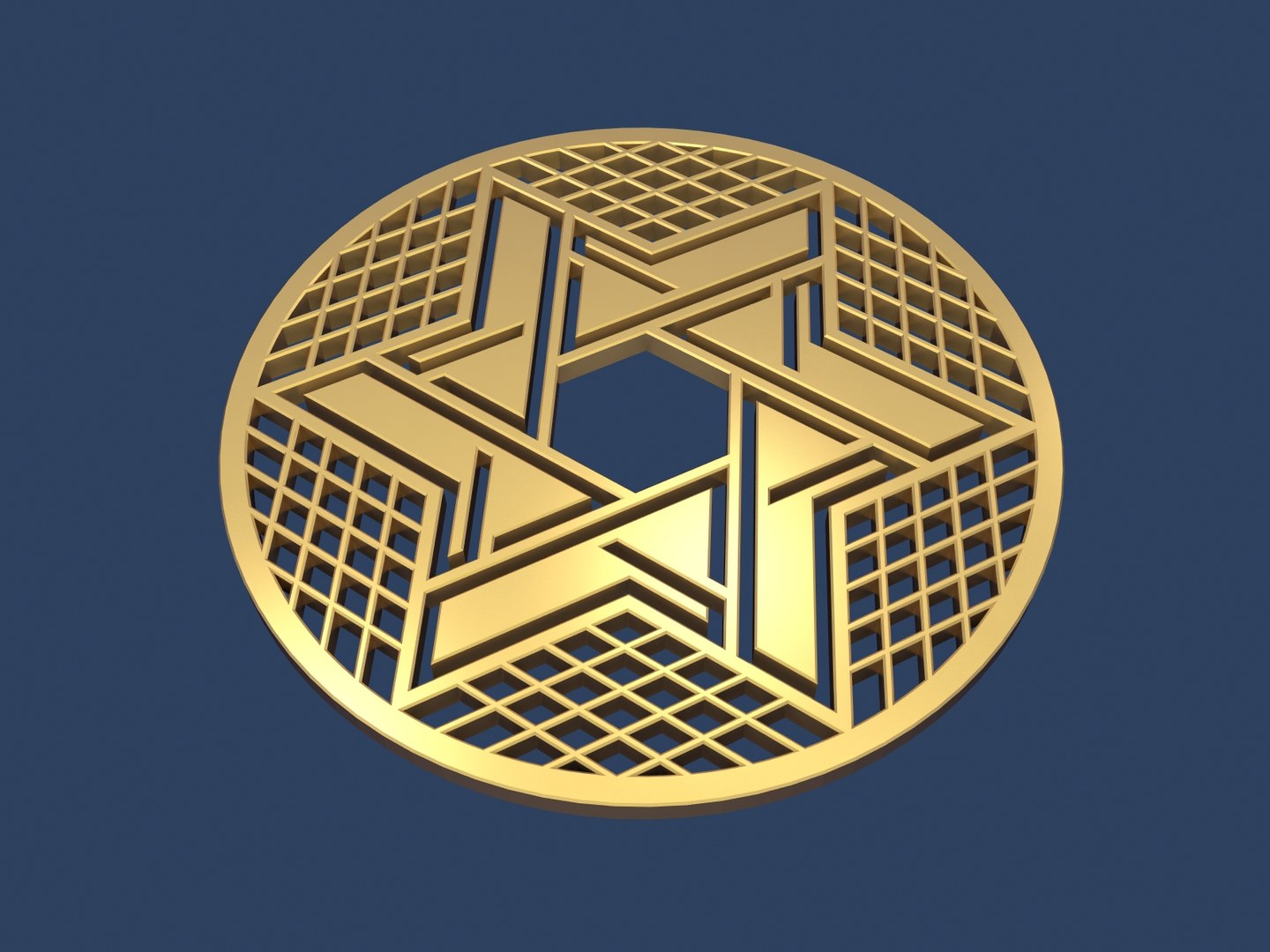 3D star david medallion - TurboSquid 1430071