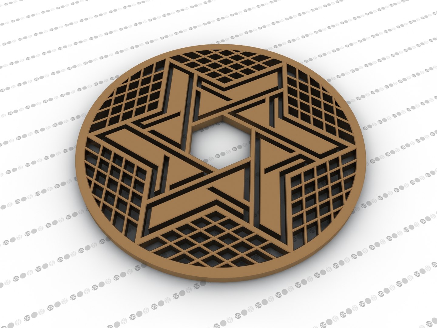 3D star david medallion - TurboSquid 1430071