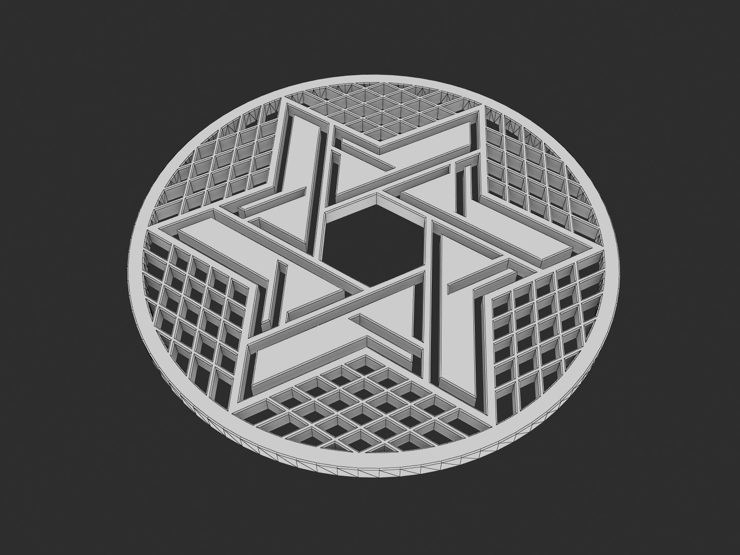 3D star david medallion - TurboSquid 1430071
