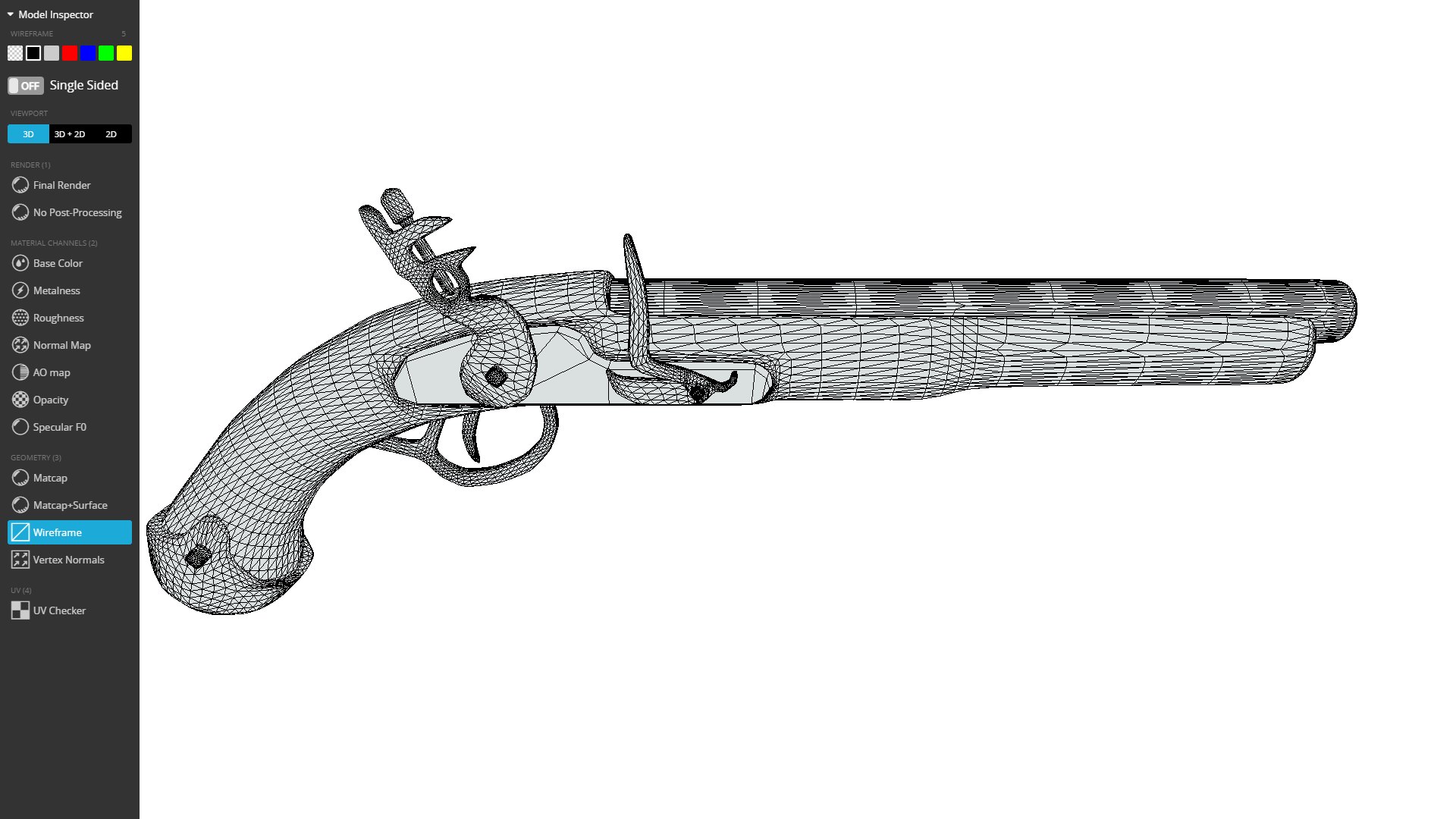 3D Flintlock Musket Pistol Gun Model - TurboSquid 2324629