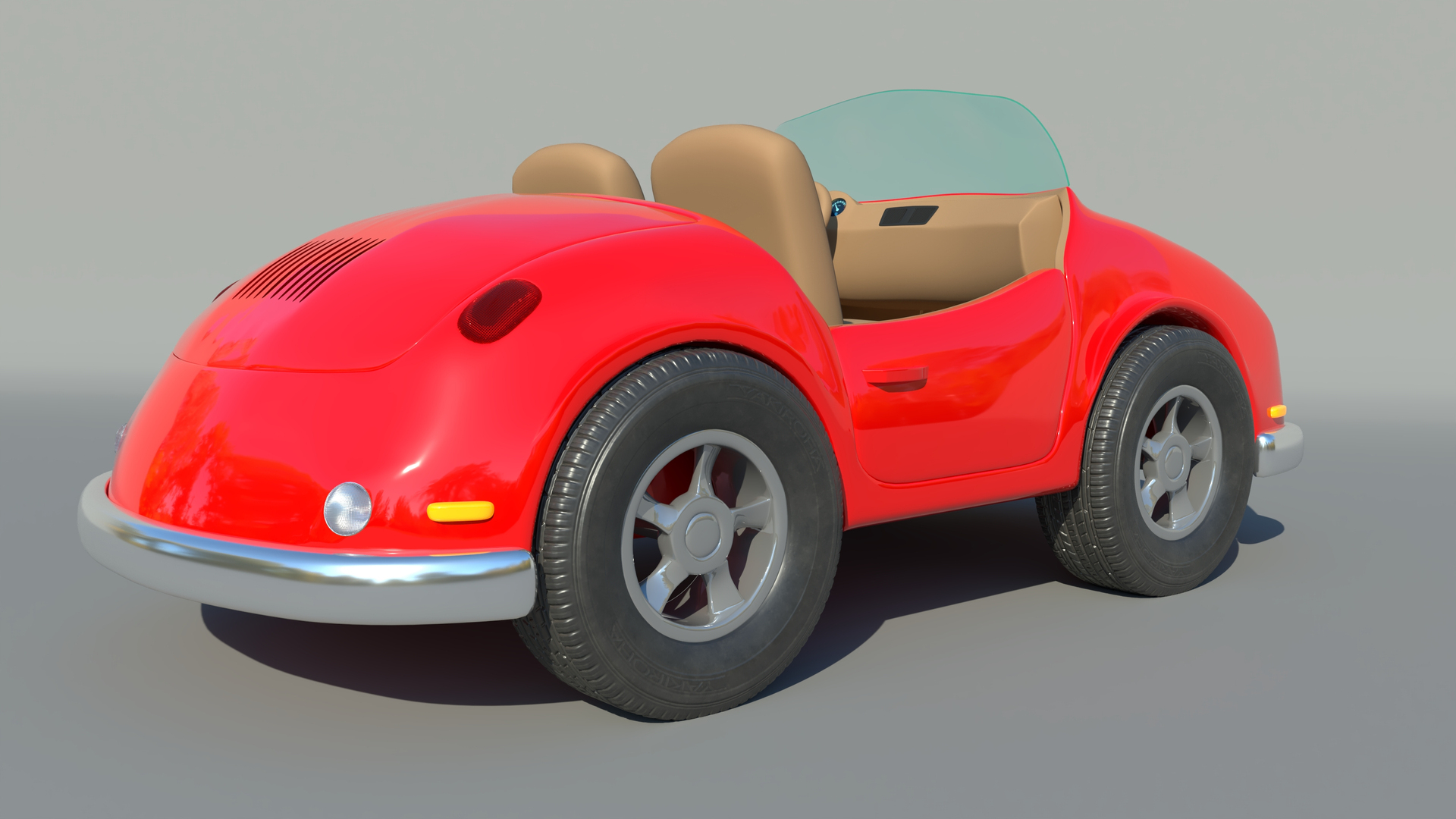Cartoon toy car 3D model - TurboSquid 1711490