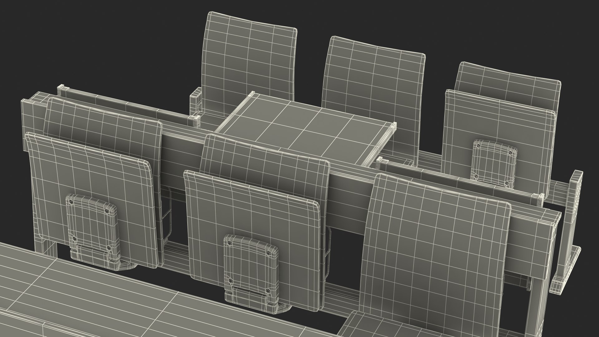 University Seating System Set Six Seats 3D model - TurboSquid 1918913