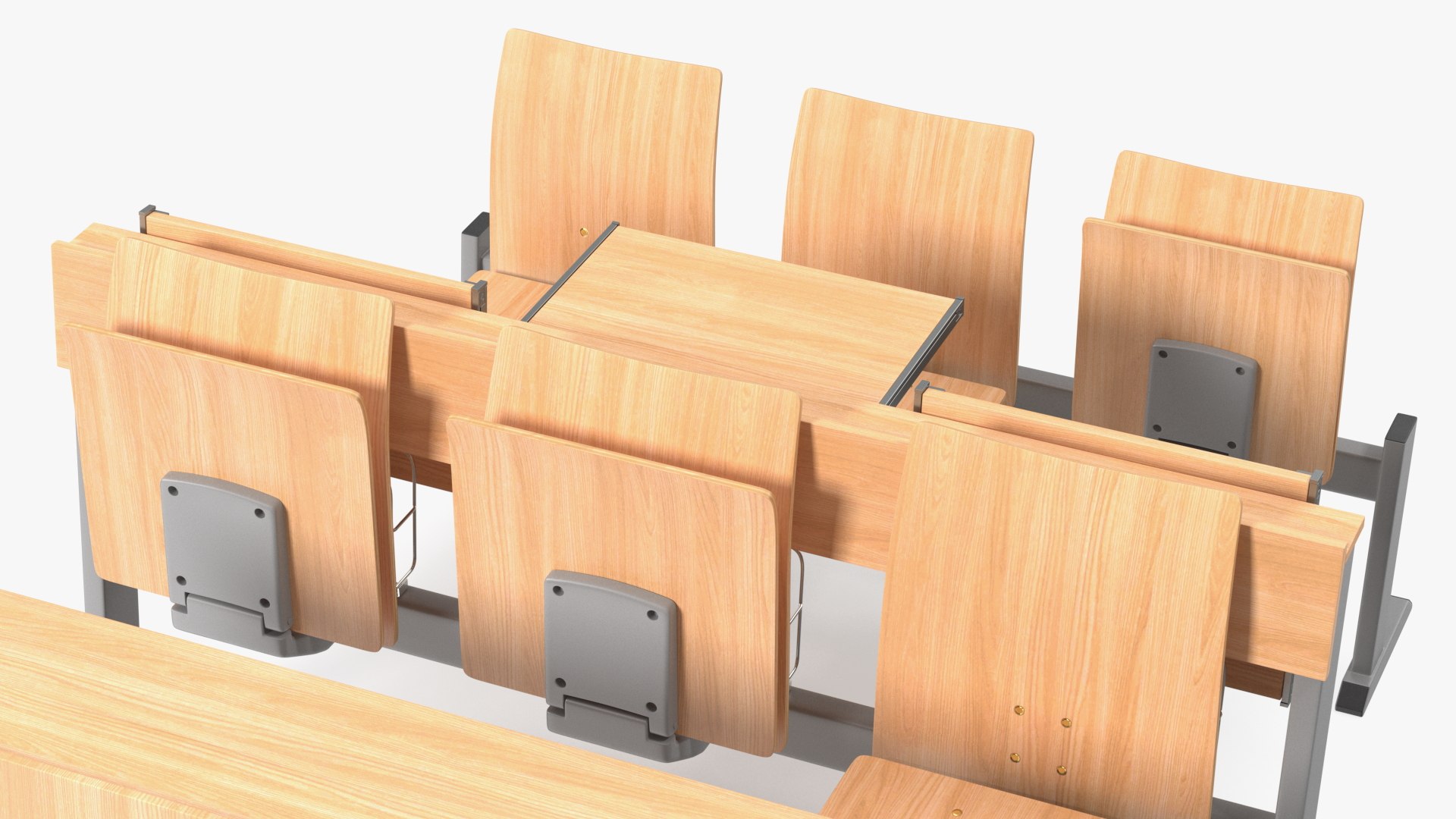 University Seating System Set Six Seats 3D model - TurboSquid 1918913