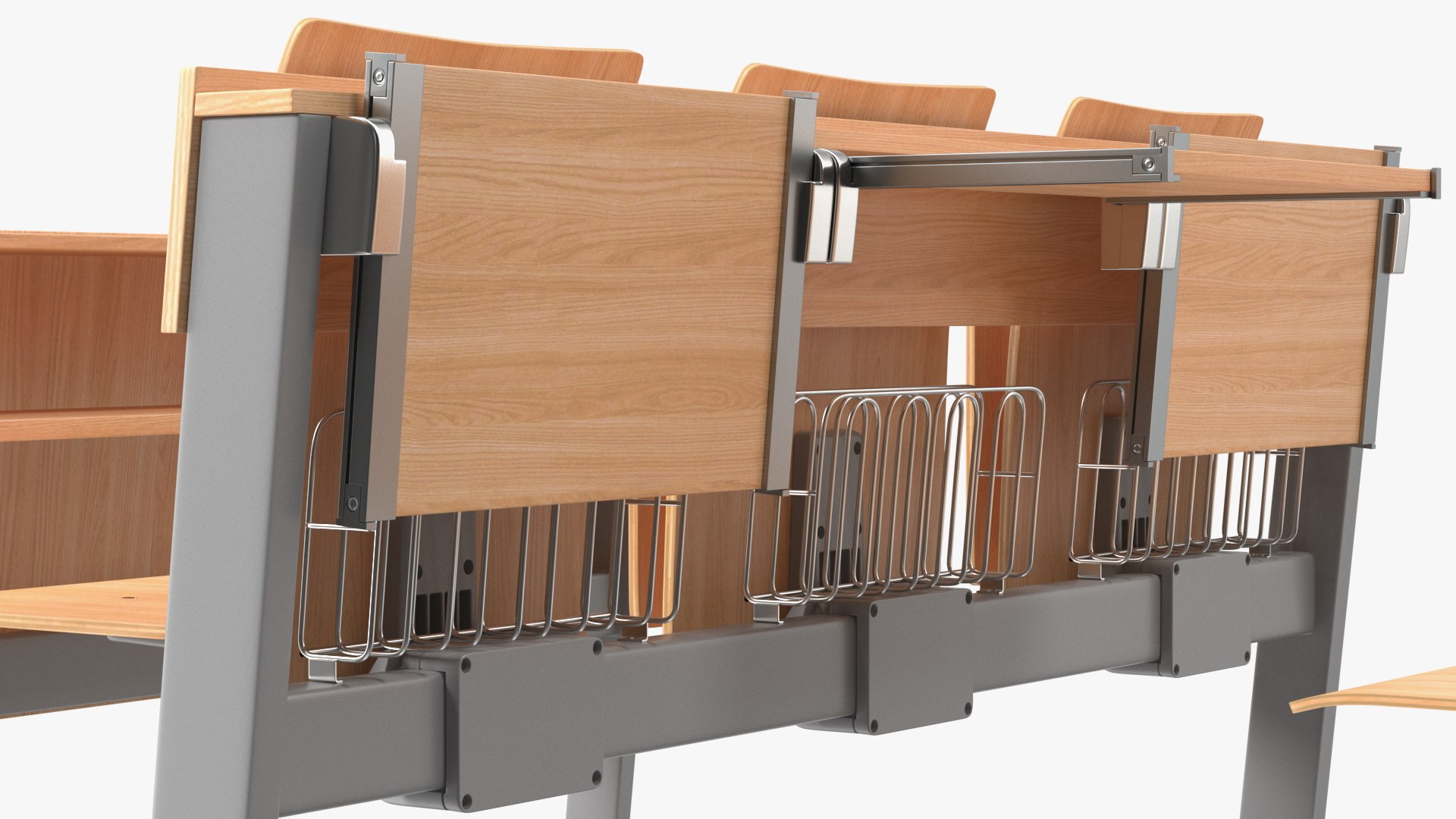 University Seating System Set Six Seats 3D model - TurboSquid 1918913