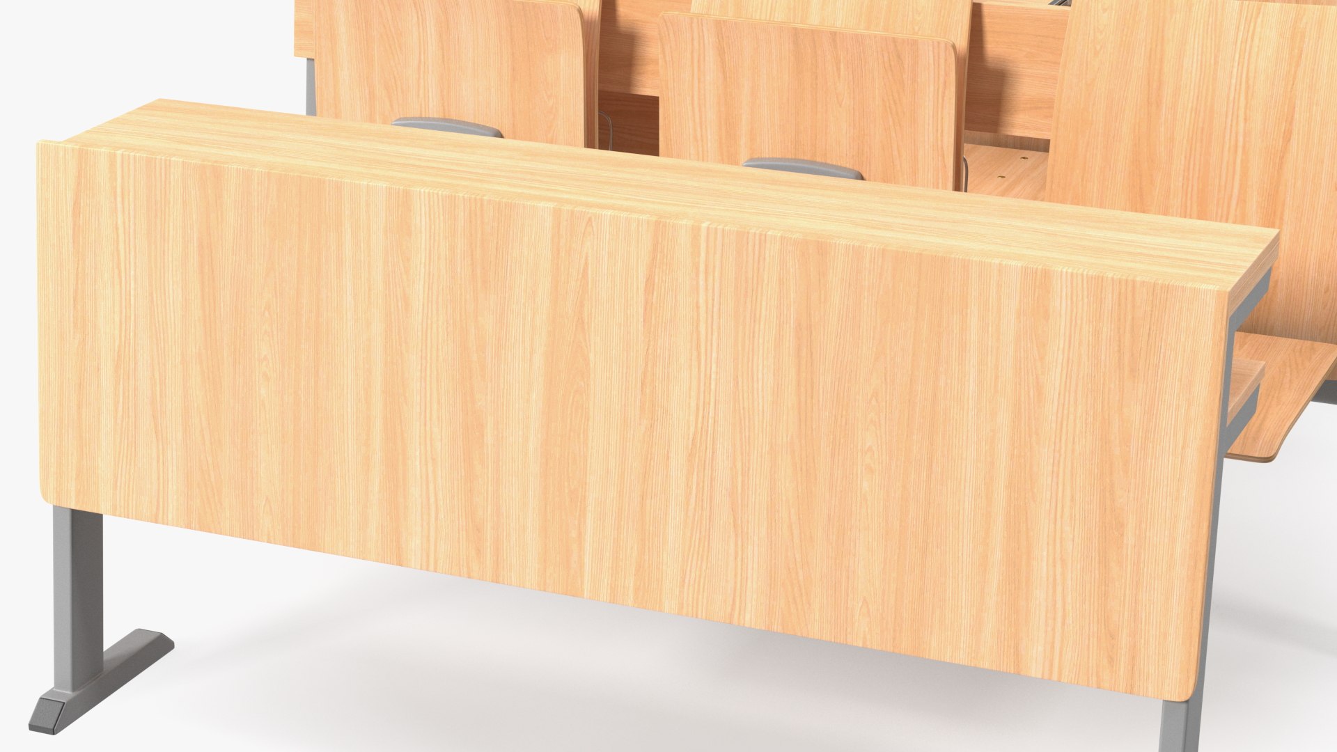 University Seating System Set Six Seats 3D model - TurboSquid 1918913