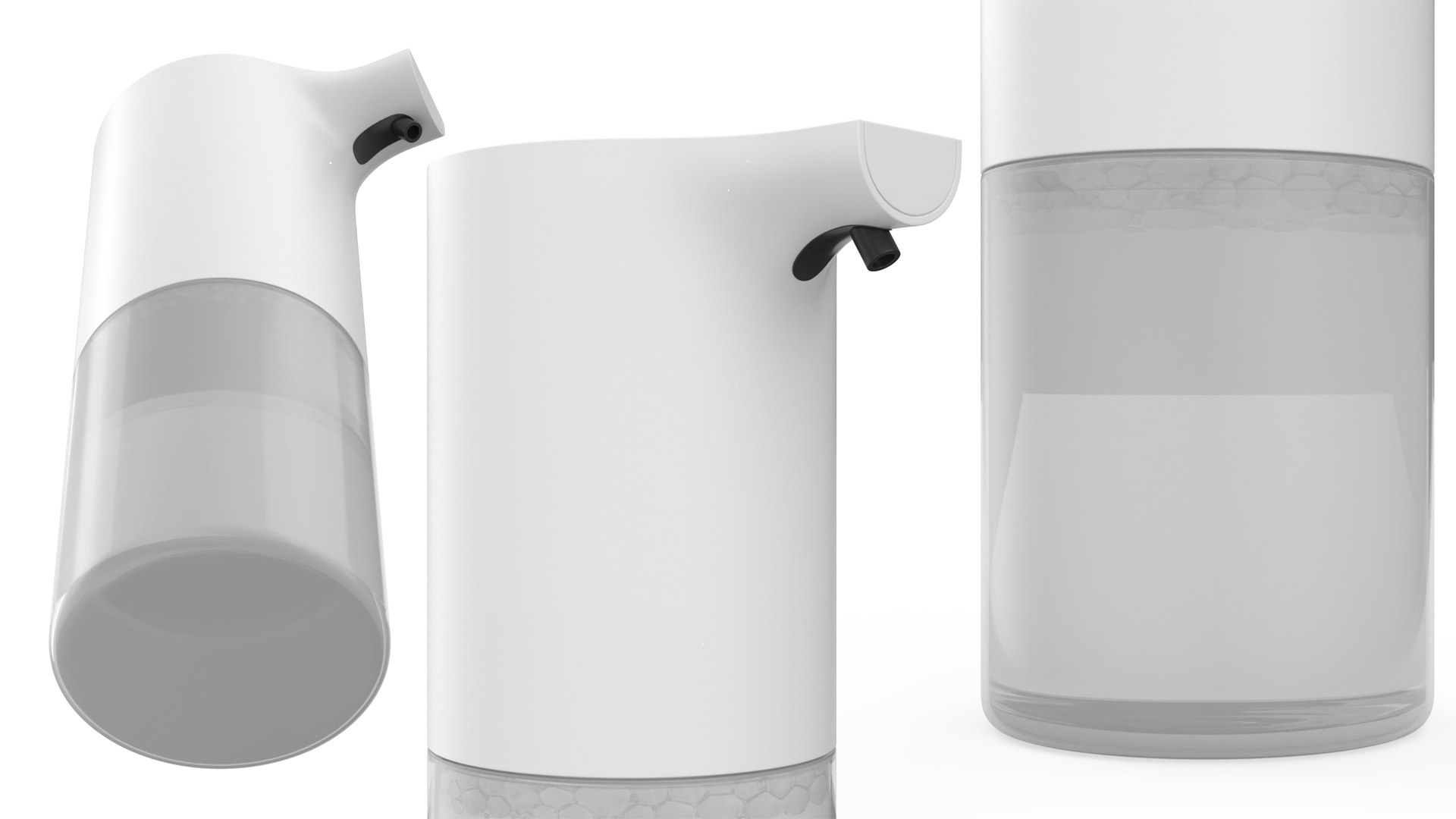 3D Xiaomi Mijia Automatic Foam Soap Dispenser With Clear Refill Model ...