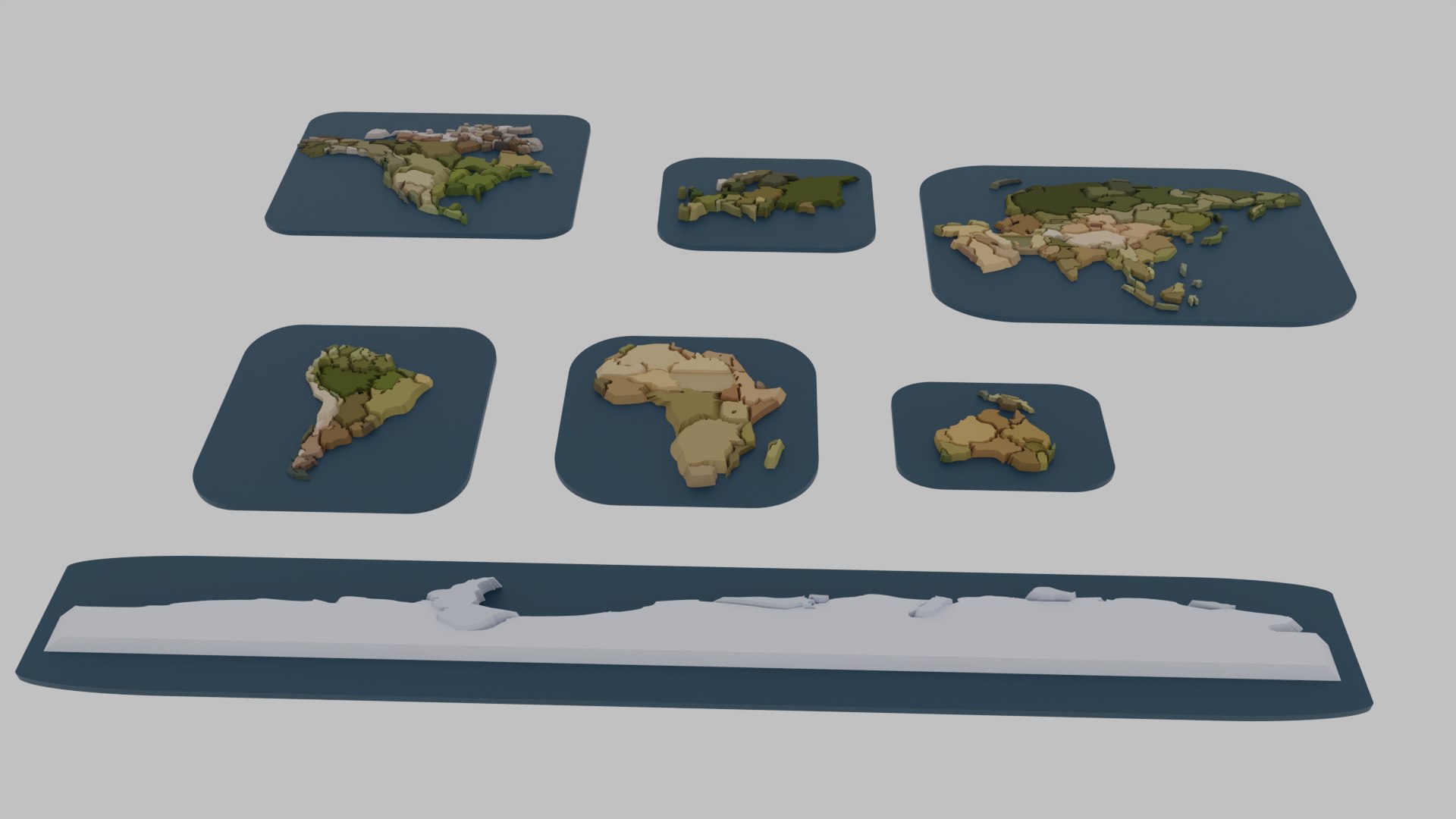 Continent - World Map Model - TurboSquid 2032520