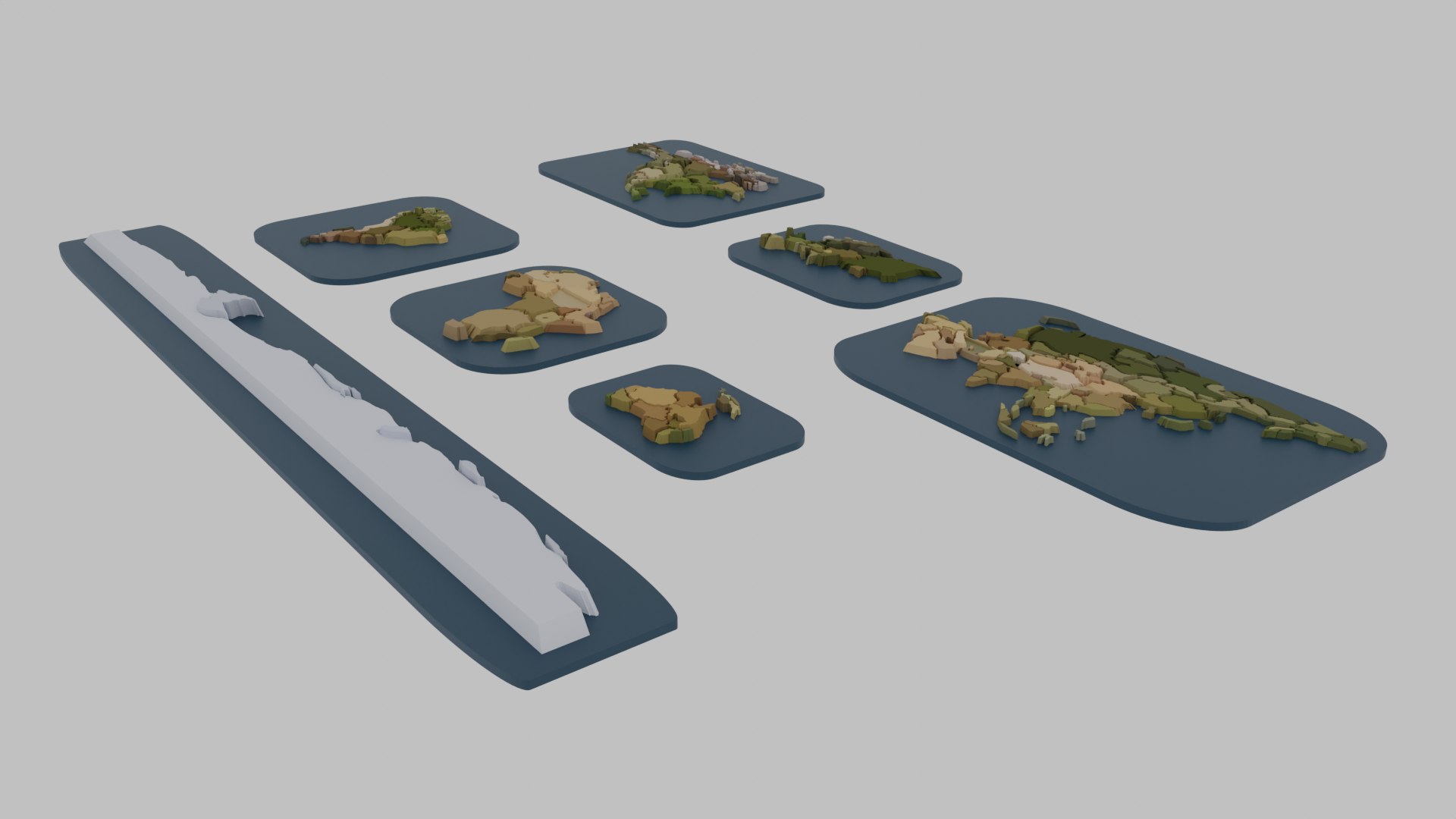 Continent - World Map Model - TurboSquid 2032520