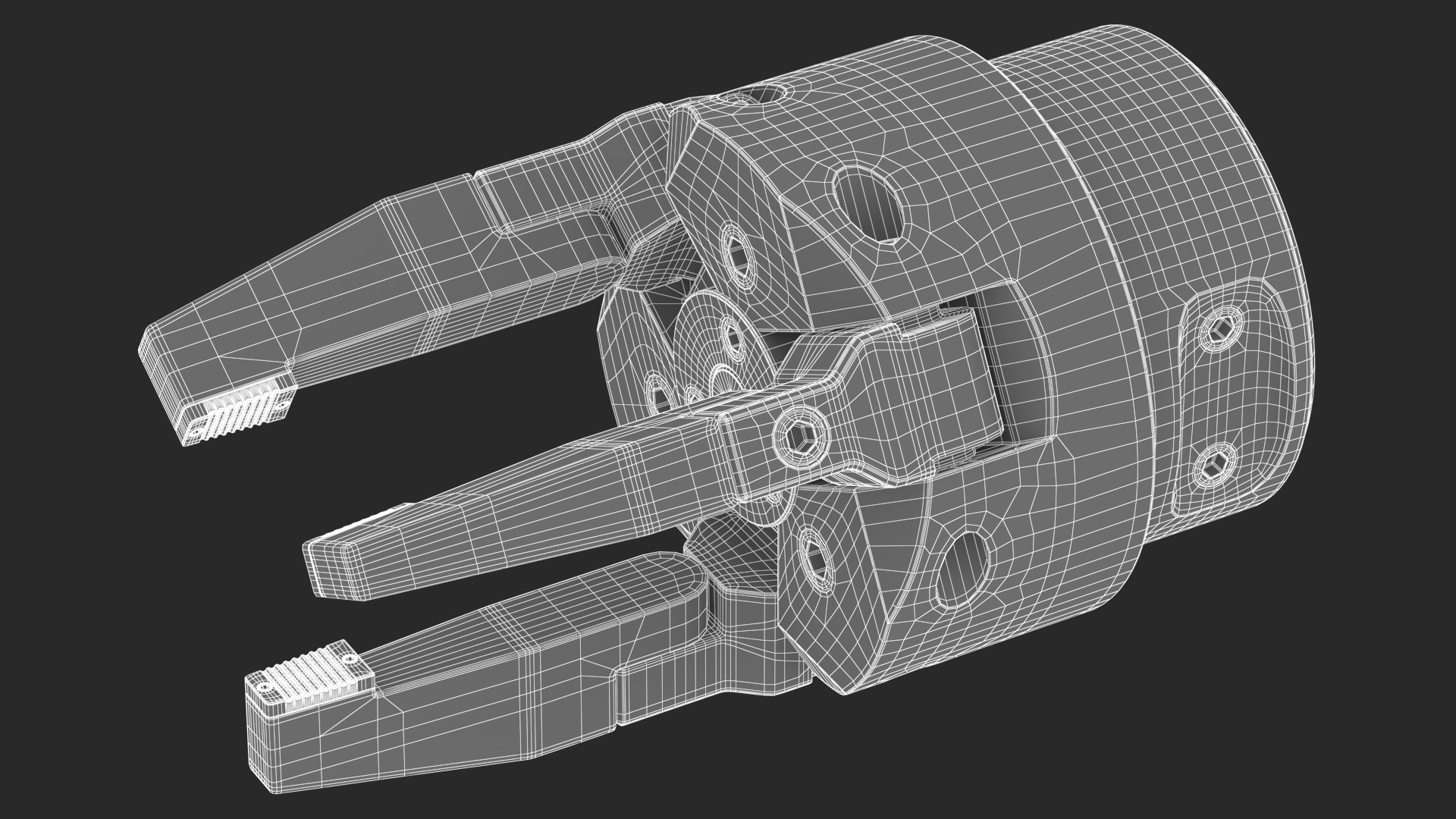 3d 3 Finger Robot Gripper Model Turbosquid 2065113