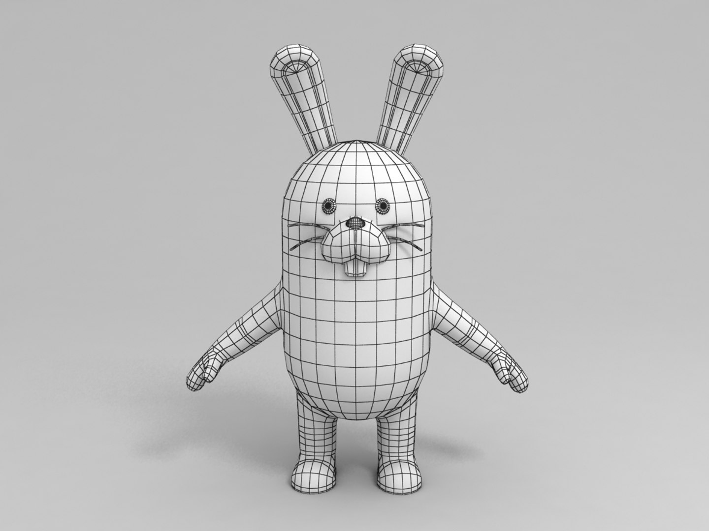 Rabbit Character Cartoon Model - TurboSquid 1252906