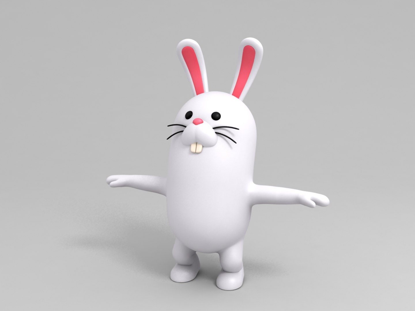 Rabbit Character Cartoon Model - TurboSquid 1252906