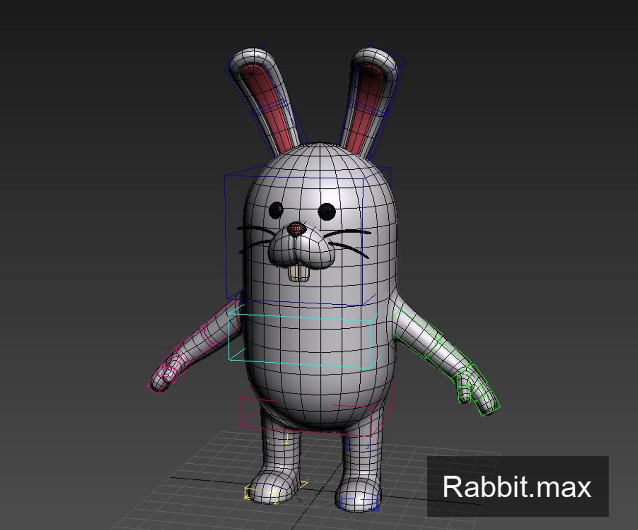 Rabbit Character Cartoon Model - TurboSquid 1252906