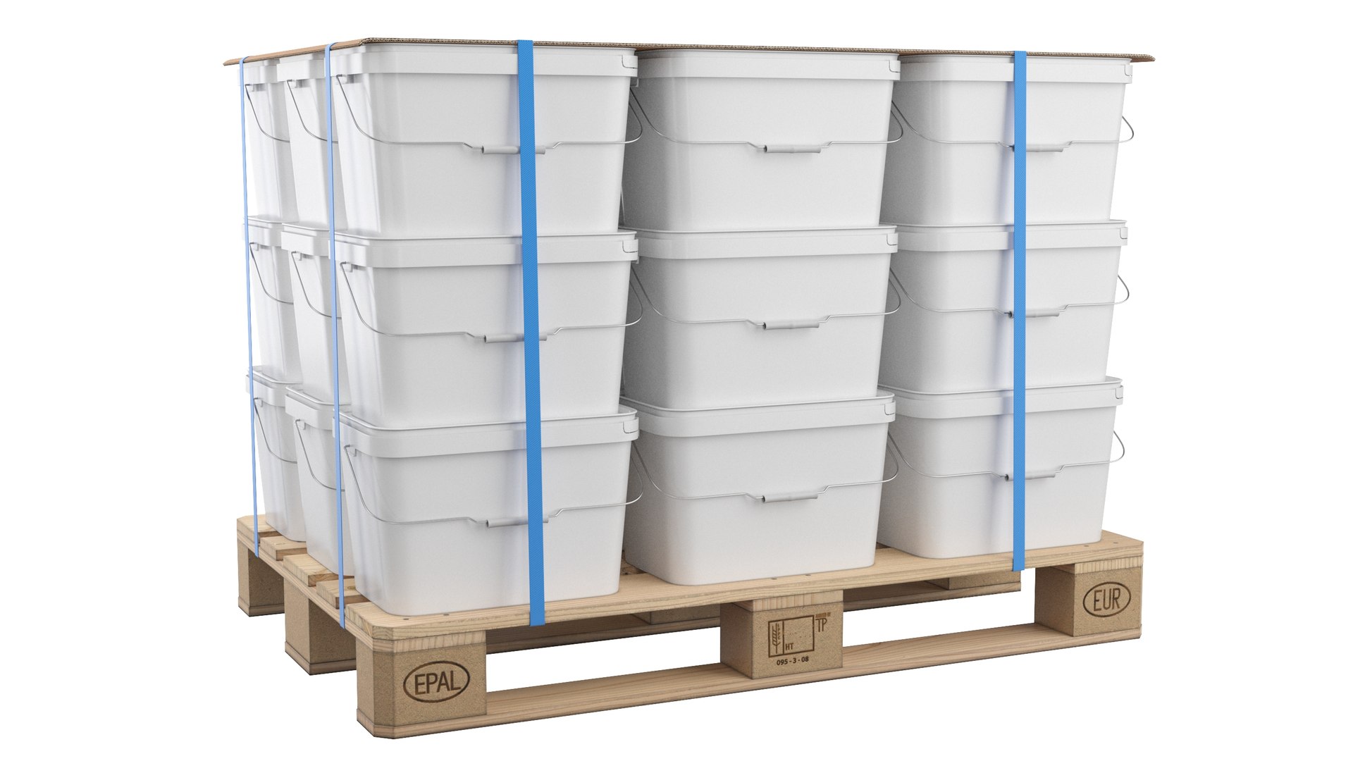 Pallet With Buckets 3D - TurboSquid 2040760