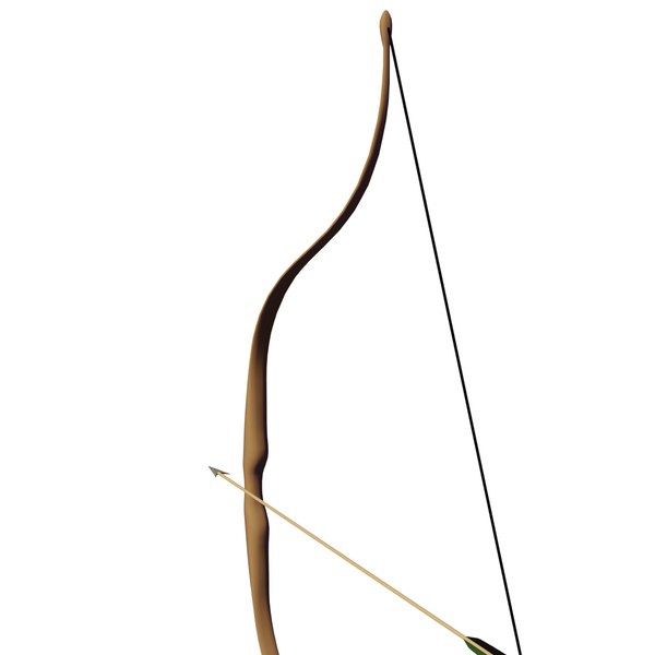 LOW POLY Recurve Bow and Arrow - Game Ready 3D model - TurboSquid 1818548