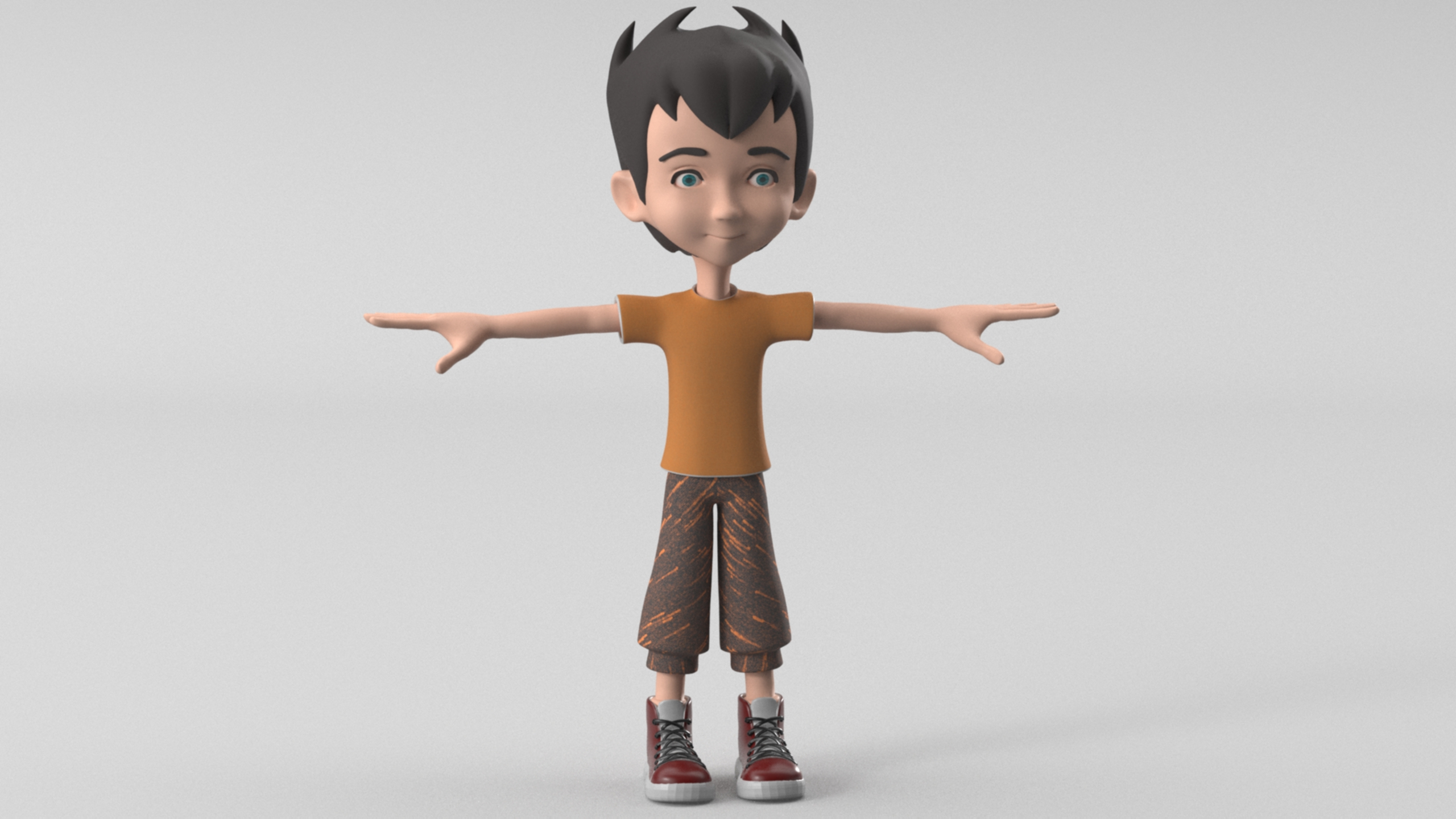 modelo 3d Toon Character - Cartoon Kid Boy - Rigged Blender Unwrapped ...