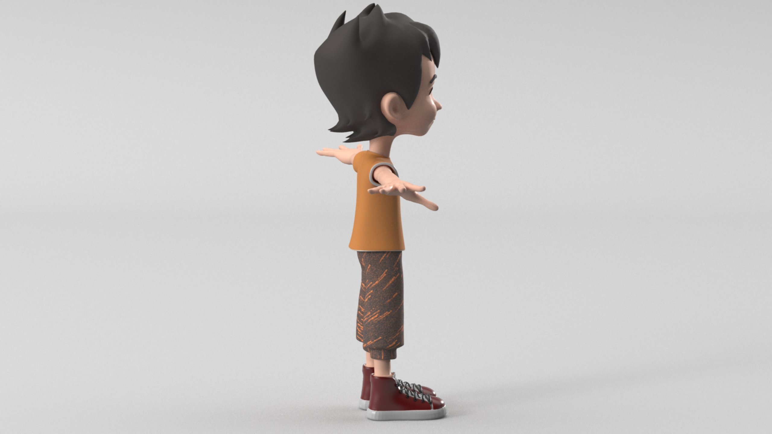modelo 3d Toon Character - Cartoon Kid Boy - Rigged Blender Unwrapped ...