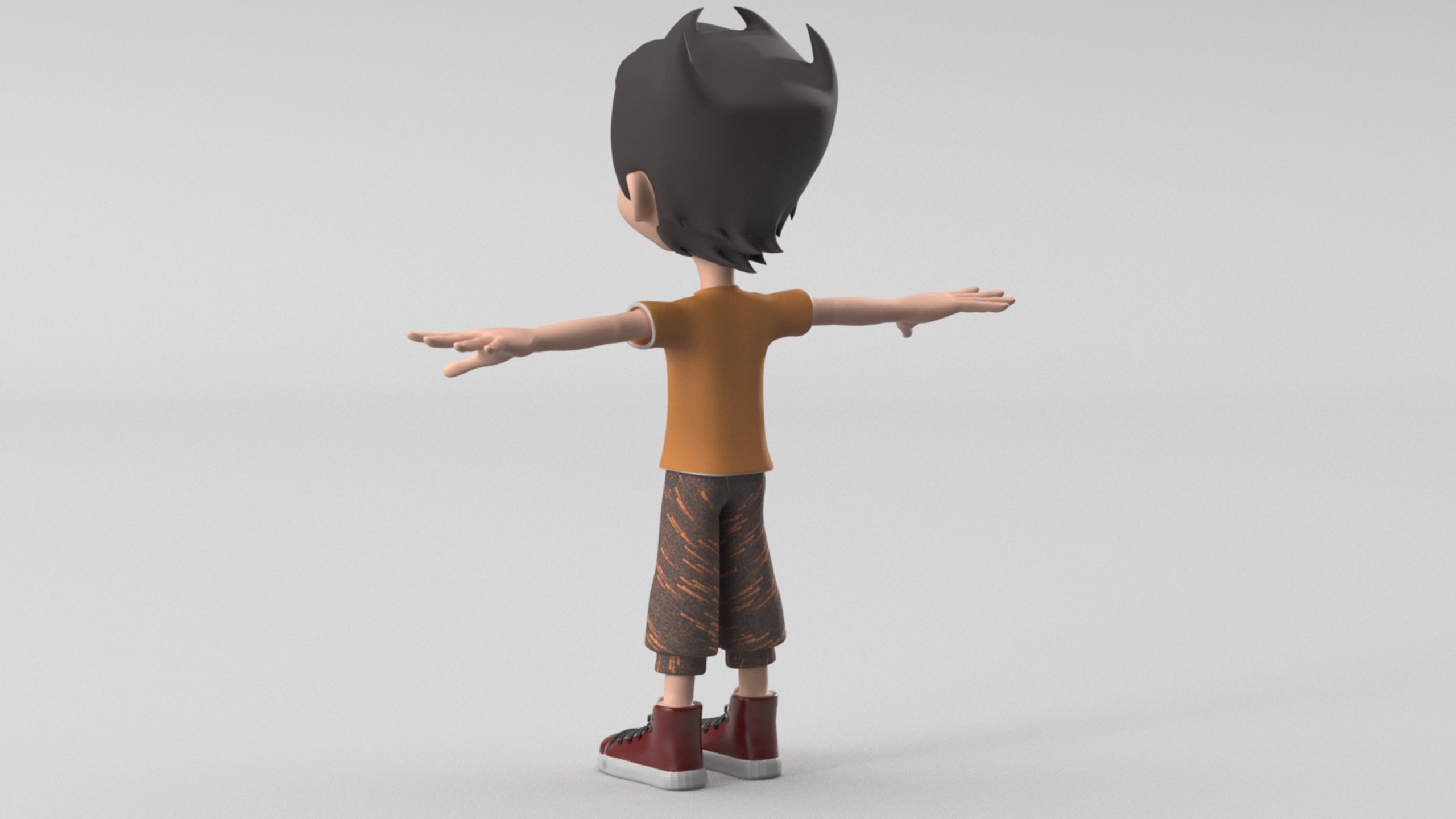 modelo 3d Toon Character - Cartoon Kid Boy - Rigged Blender Unwrapped ...