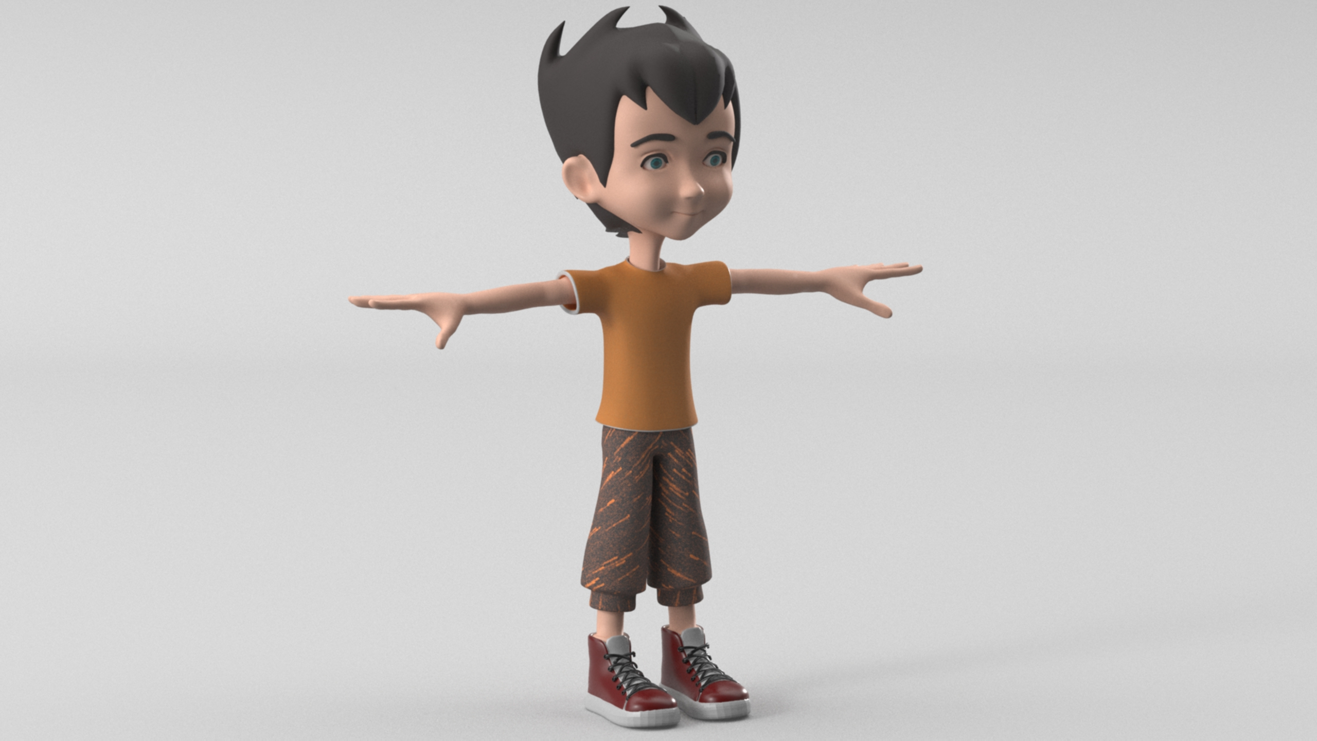 modelo 3d Toon Character - Cartoon Kid Boy - Rigged Blender Unwrapped ...