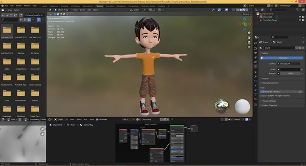 modelo 3d Toon Character - Cartoon Kid Boy - Rigged Blender Unwrapped ...