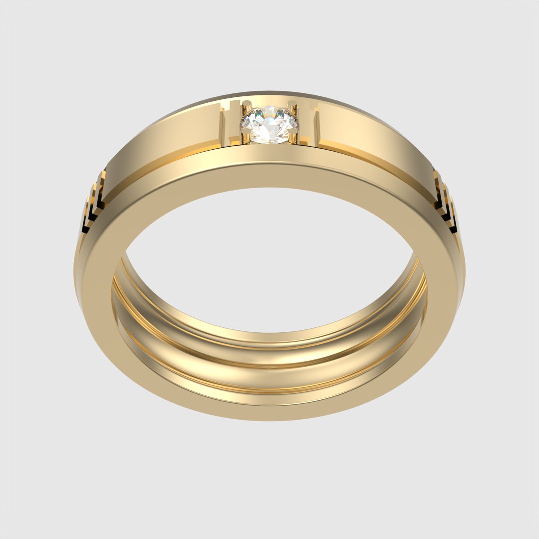 3D Model Dazzling Tasteful Multi-Band Ring JDBCo - TurboSquid 2349554