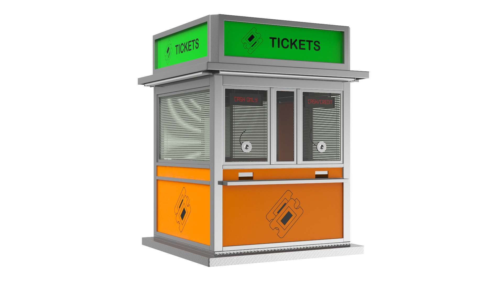 Two Tickets Kiosks Booth 3D model - TurboSquid 1945824