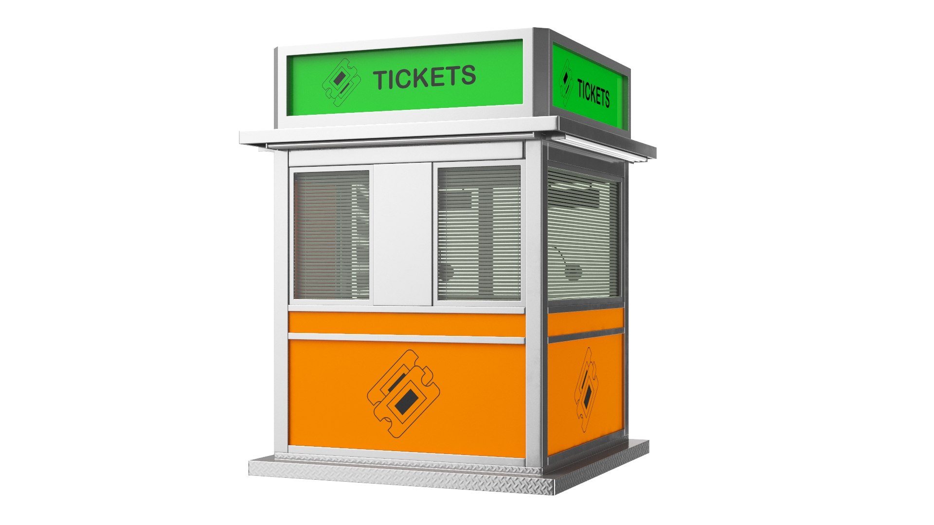 Two Tickets Kiosks Booth 3D model - TurboSquid 1945824