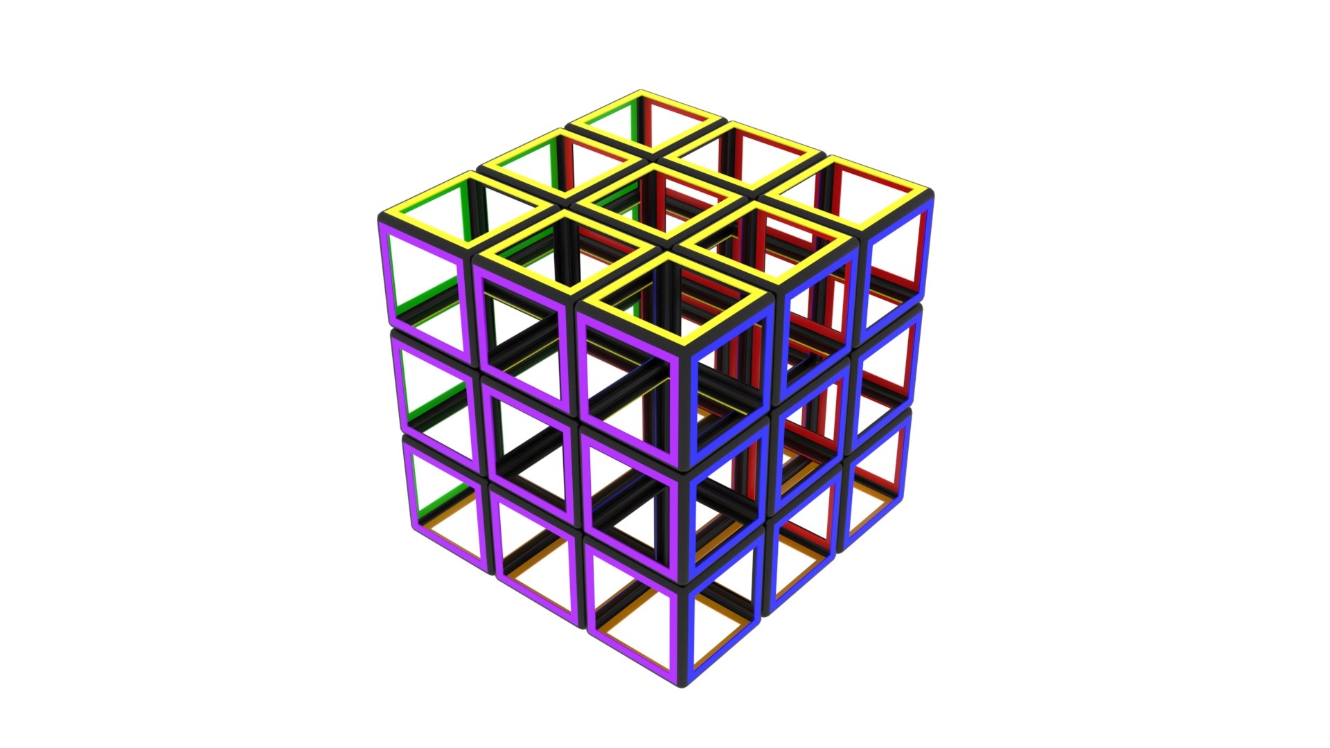 3D Rubiks Cube Skeletons Set - TurboSquid 1747883