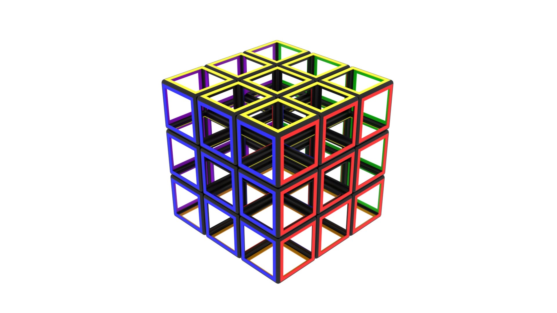 3D Rubiks Cube Skeletons Set - TurboSquid 1747883
