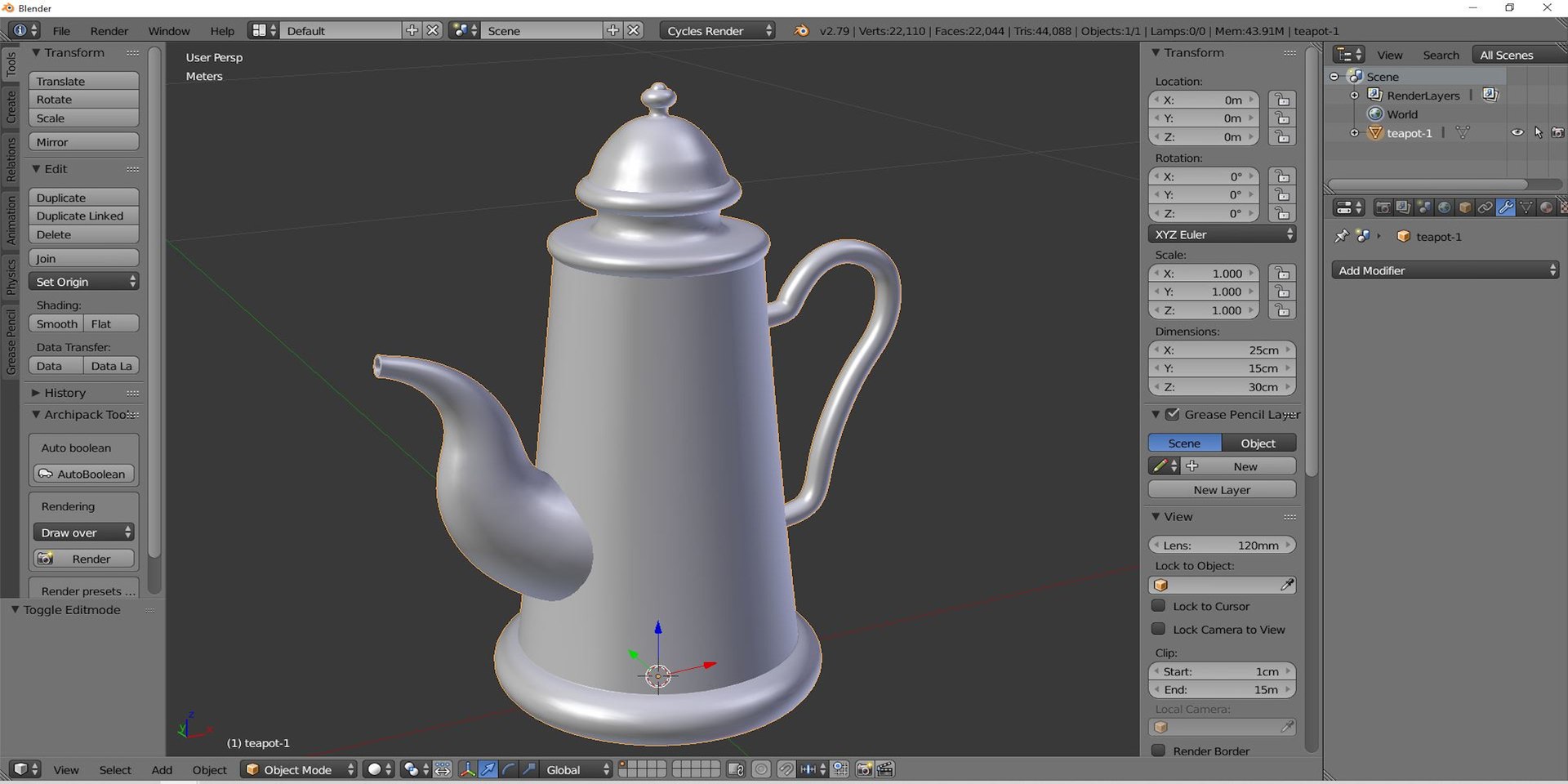 3d teapot 1 model