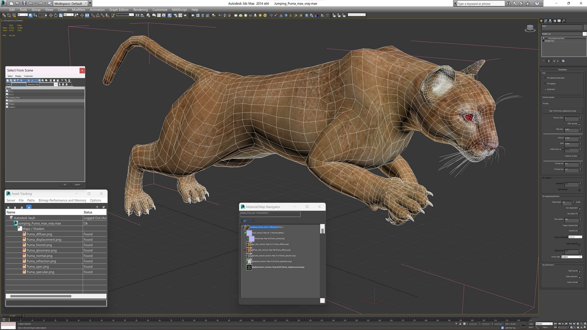 3D Jumping Puma - TurboSquid 2230640