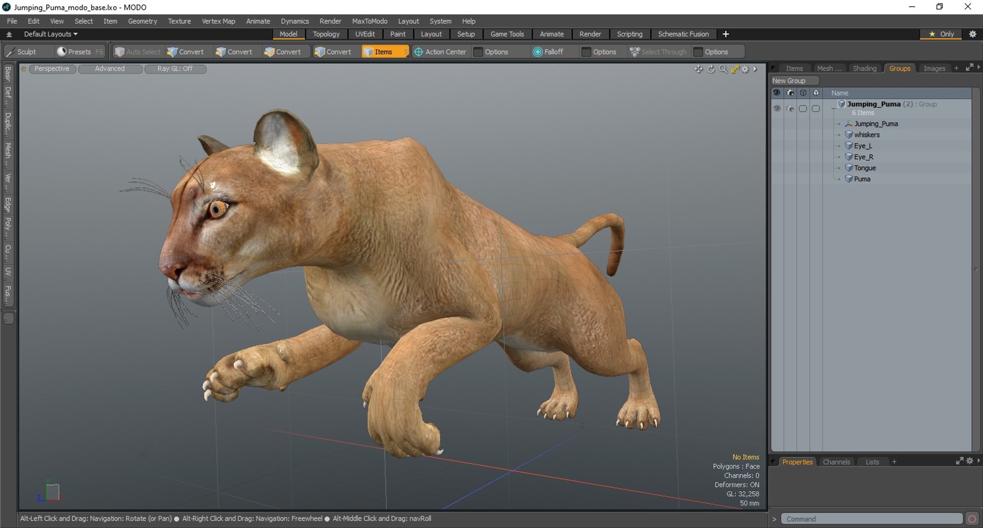 3D Jumping Puma - TurboSquid 2230640