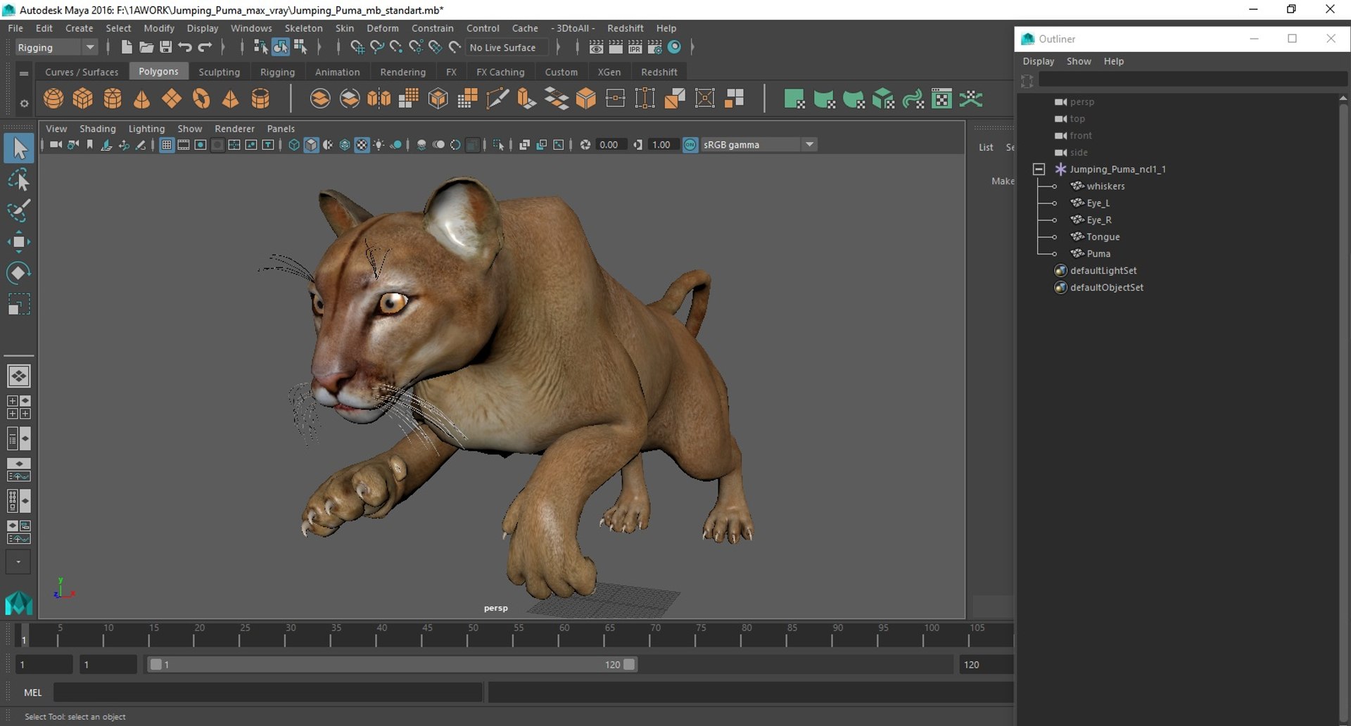 3D Jumping Puma - TurboSquid 2230640
