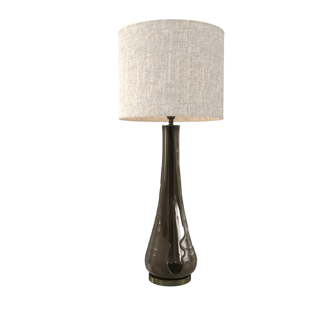 Olive Frosted Trail Lamp On Antique Brass Bases 3D - TurboSquid 2317807
