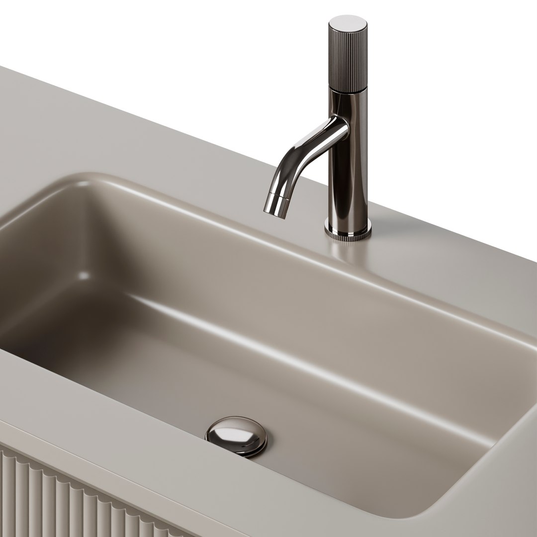 Vanity Unit And Bathroom Cabinet Fluted Voi 3D Model - TurboSquid 2511653