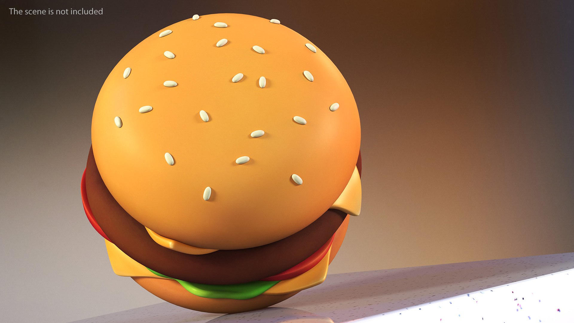 3D Cartoon Burger - TurboSquid 2157525